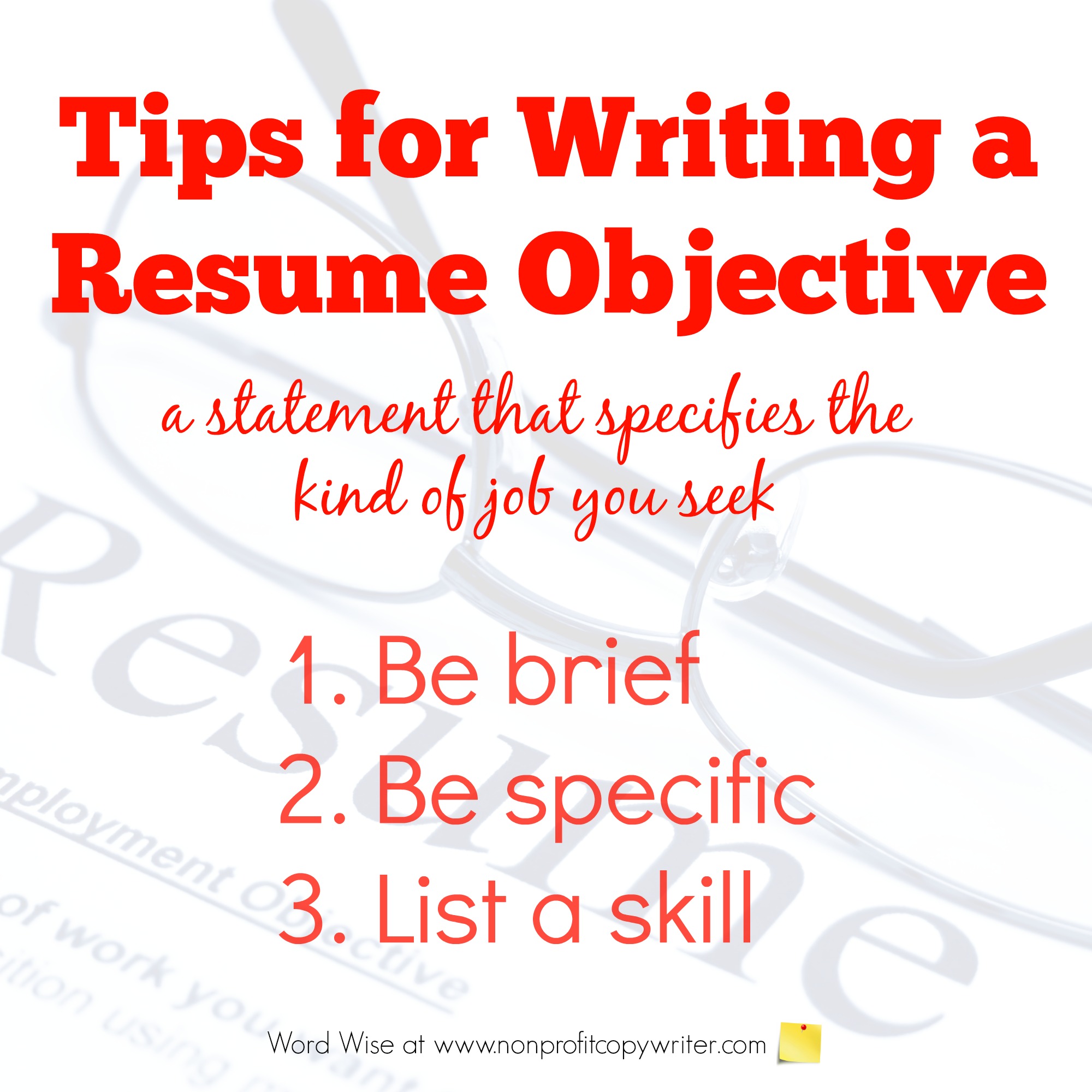 3 Tips For Writing A Resume Objective