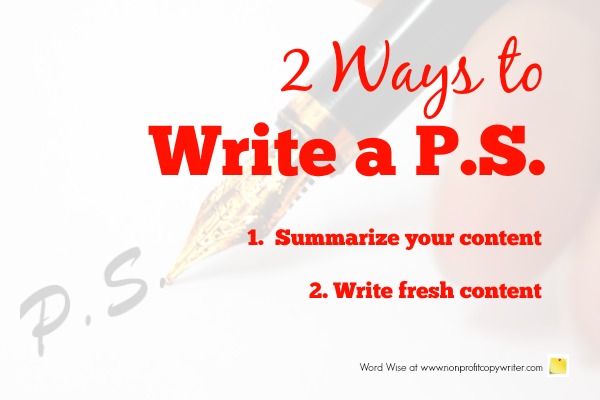 Tips for Writing a PS With Punch
