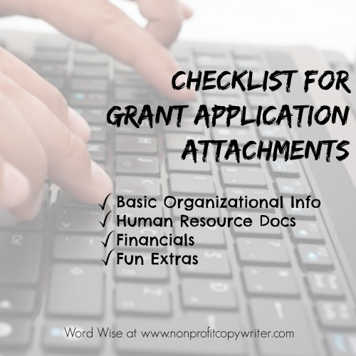Checklist of Grant Application Attachments: Get Organized and Save Time